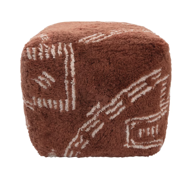 Tufted Shag Pouf – L A R K | Mountain Modern